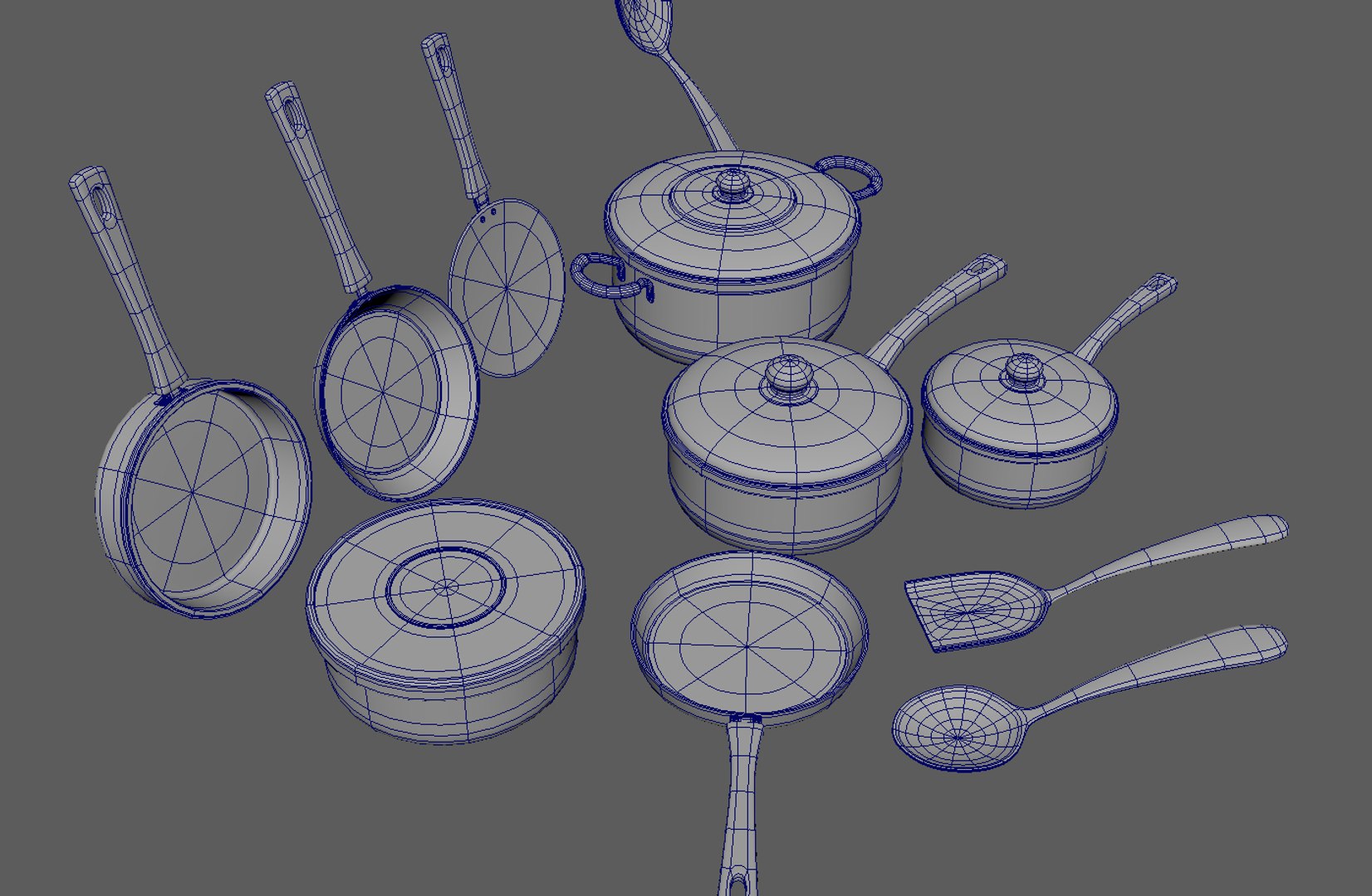 3D Model Cookware Kitchen - TurboSquid 1417066