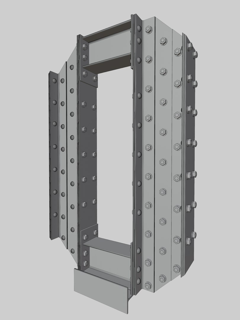 Steel Construction Font - Number 0 3D Model - TurboSquid 1894764