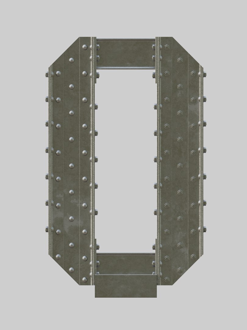 Steel Construction Font - Number 0 3D Model - TurboSquid 1894764