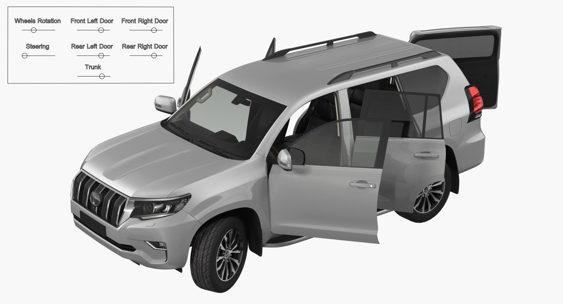 3D toyota prado 2018 rigged - TurboSquid 1329182