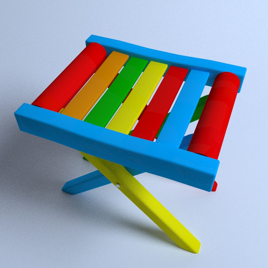 3D folding stool model - TurboSquid 1950934