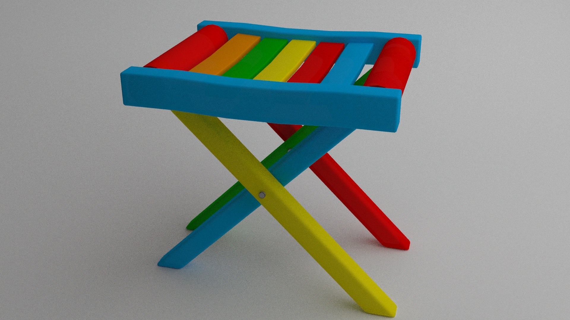 3D folding stool model - TurboSquid 1950934