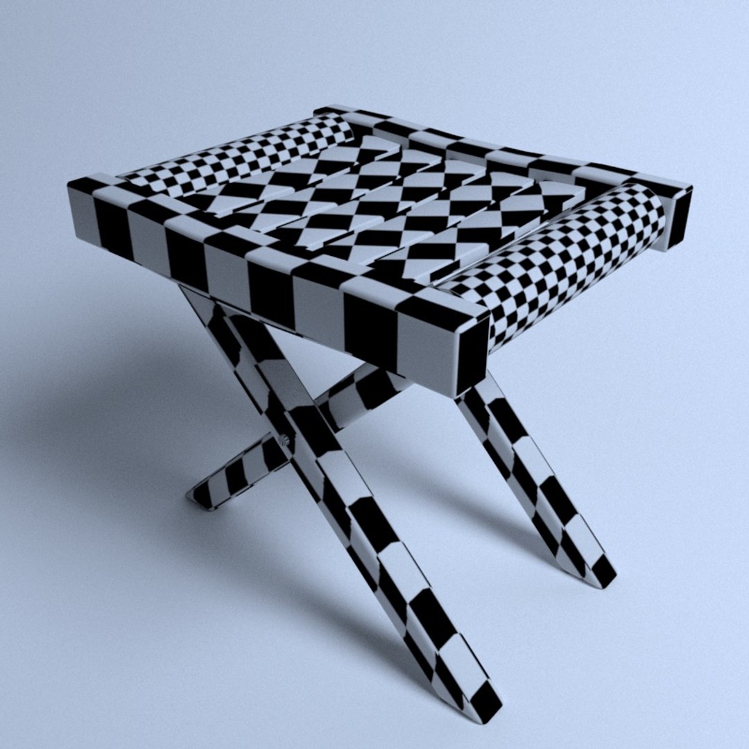 3D folding stool model - TurboSquid 1950934