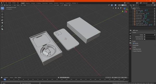 12 mini unboxed product 3D model - TurboSquid 1706975