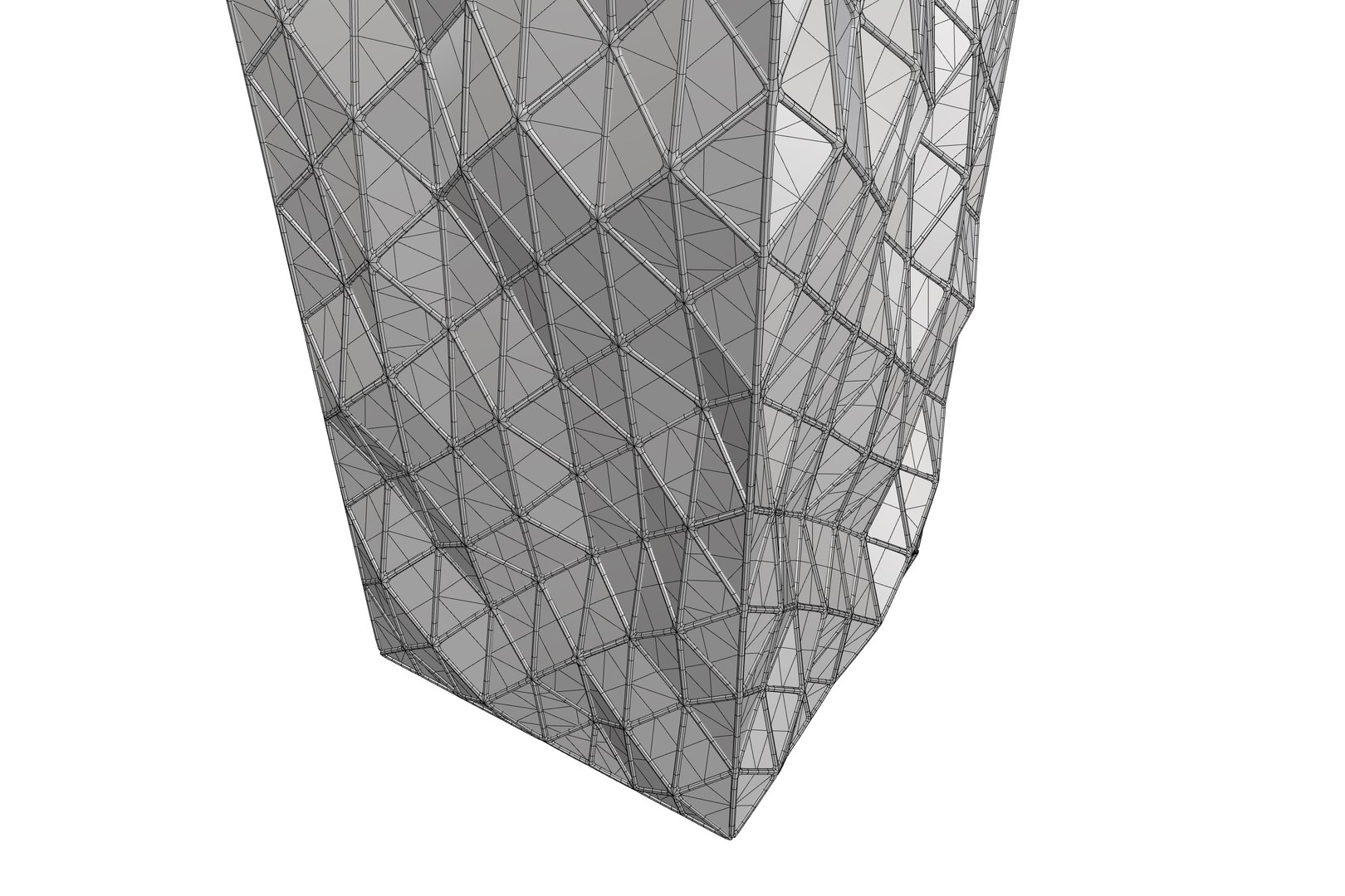 Crinkled Polygons Skyscraper 3D Model - TurboSquid 2026113