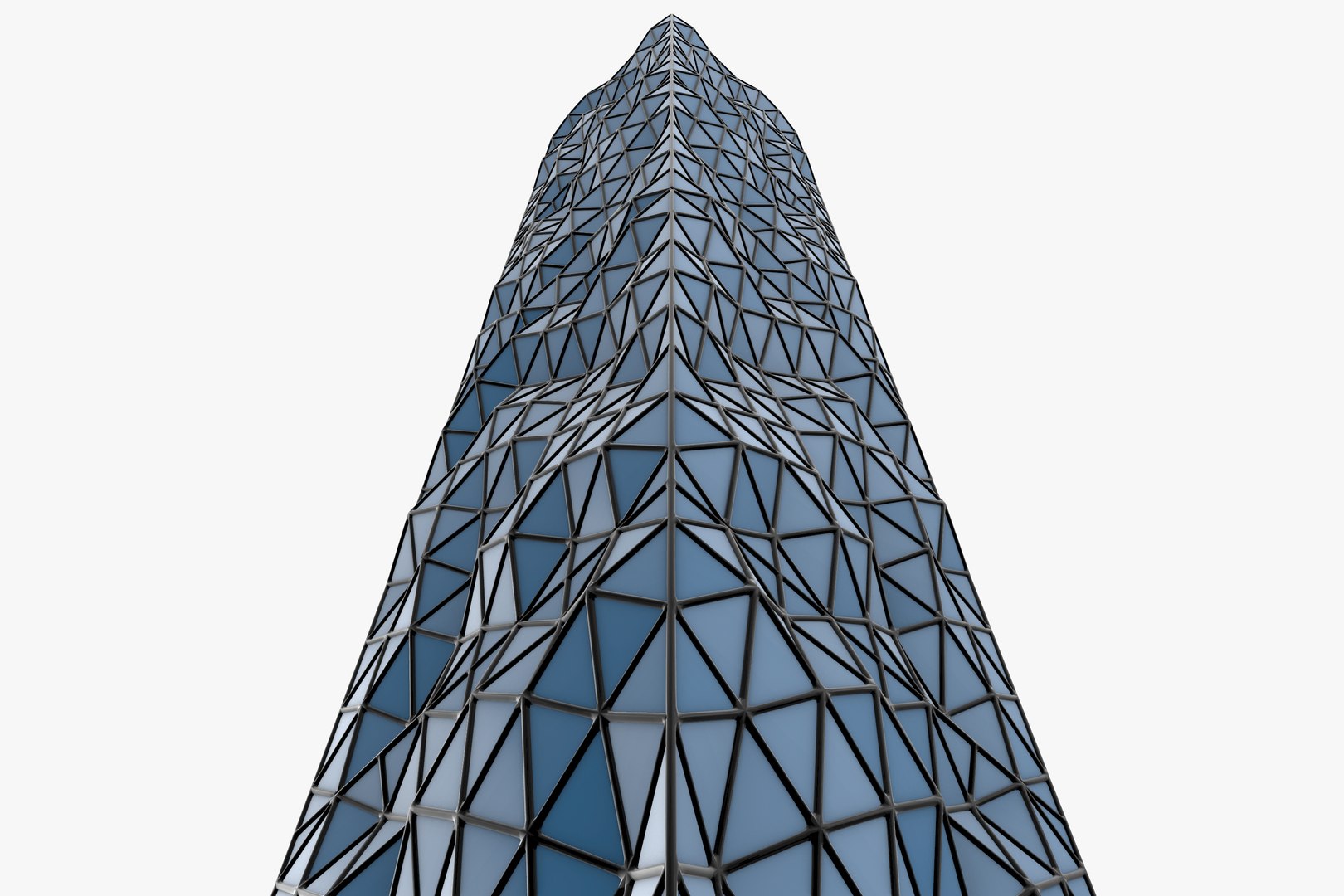 Crinkled Polygons Skyscraper 3D Model - TurboSquid 2026113