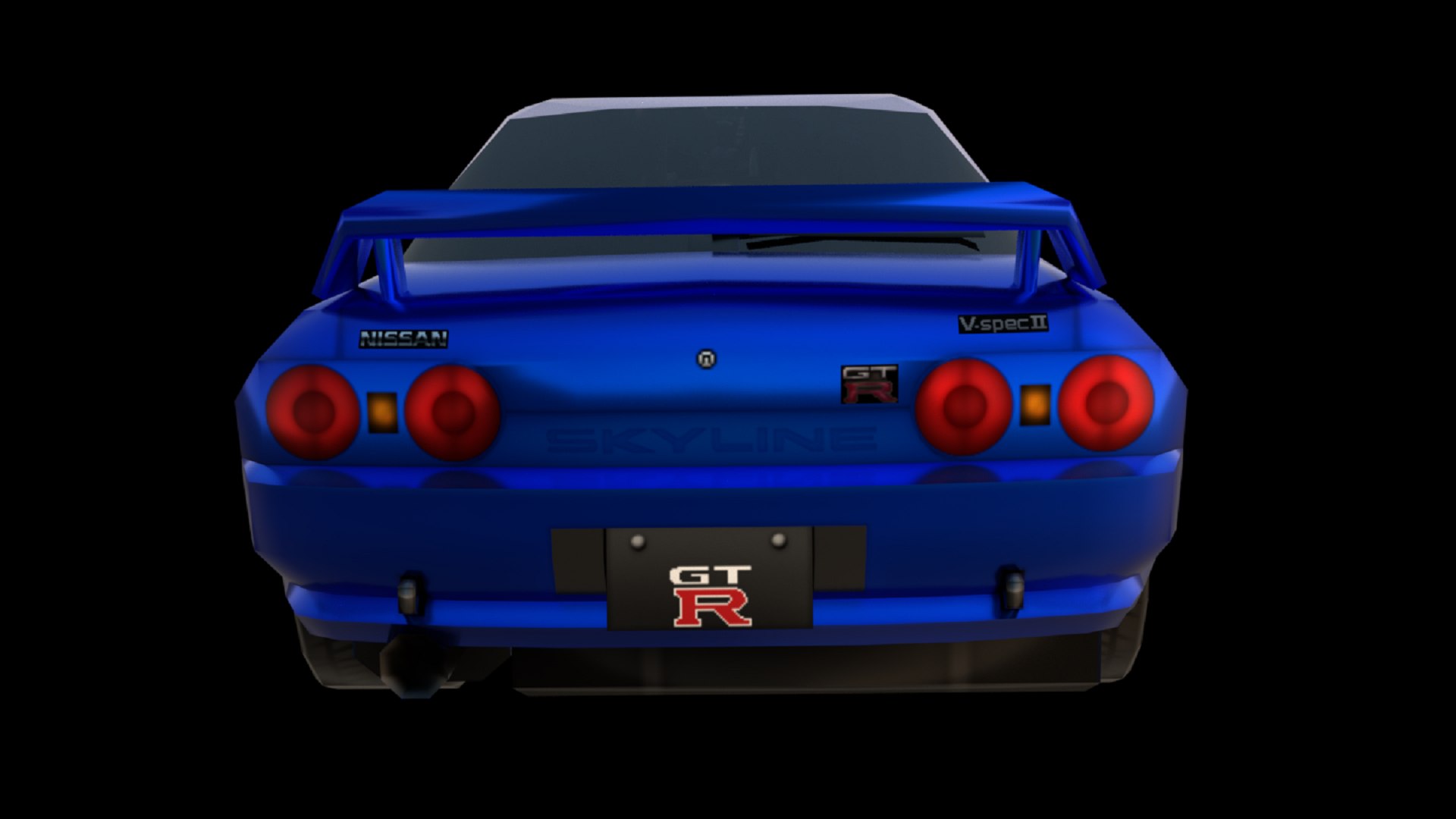 Low Poly Detailed Nissan GT R R32 3D Model Iconic Blue Japanese Sports ...