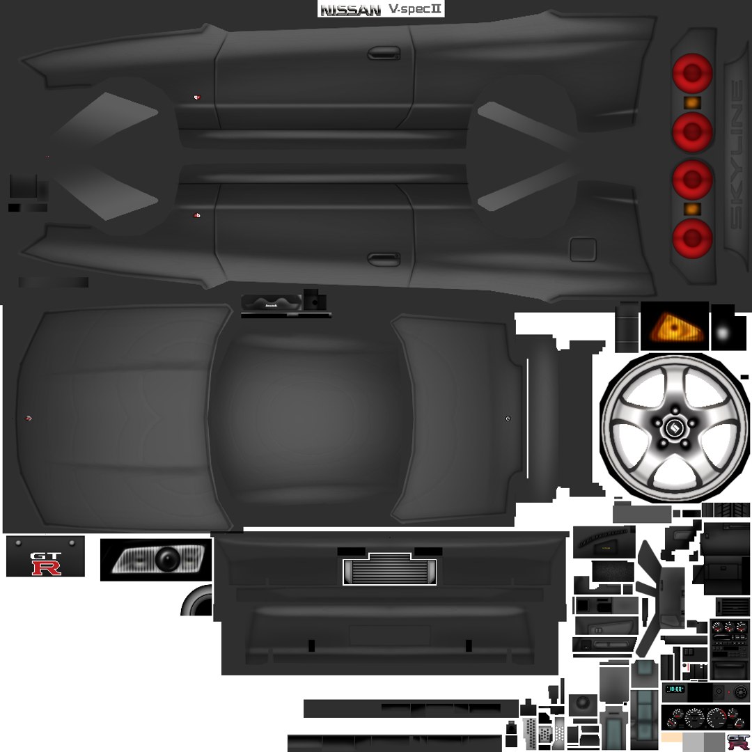 Low Poly Detailed Nissan GT R R32 3D Model Iconic Blue Japanese Sports ...