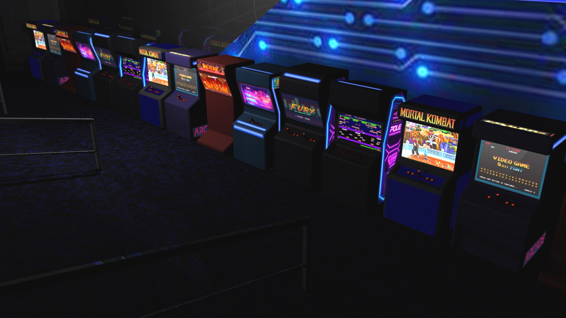 3D Cyber Arcade - TurboSquid 2422482