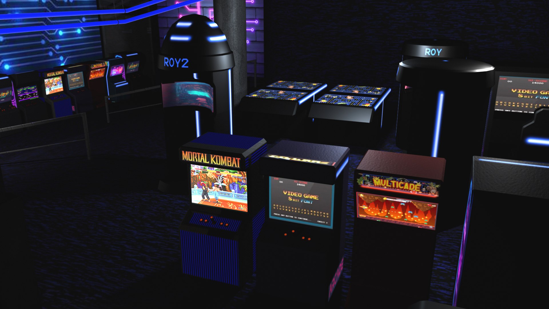 3D Cyber Arcade - TurboSquid 2422482