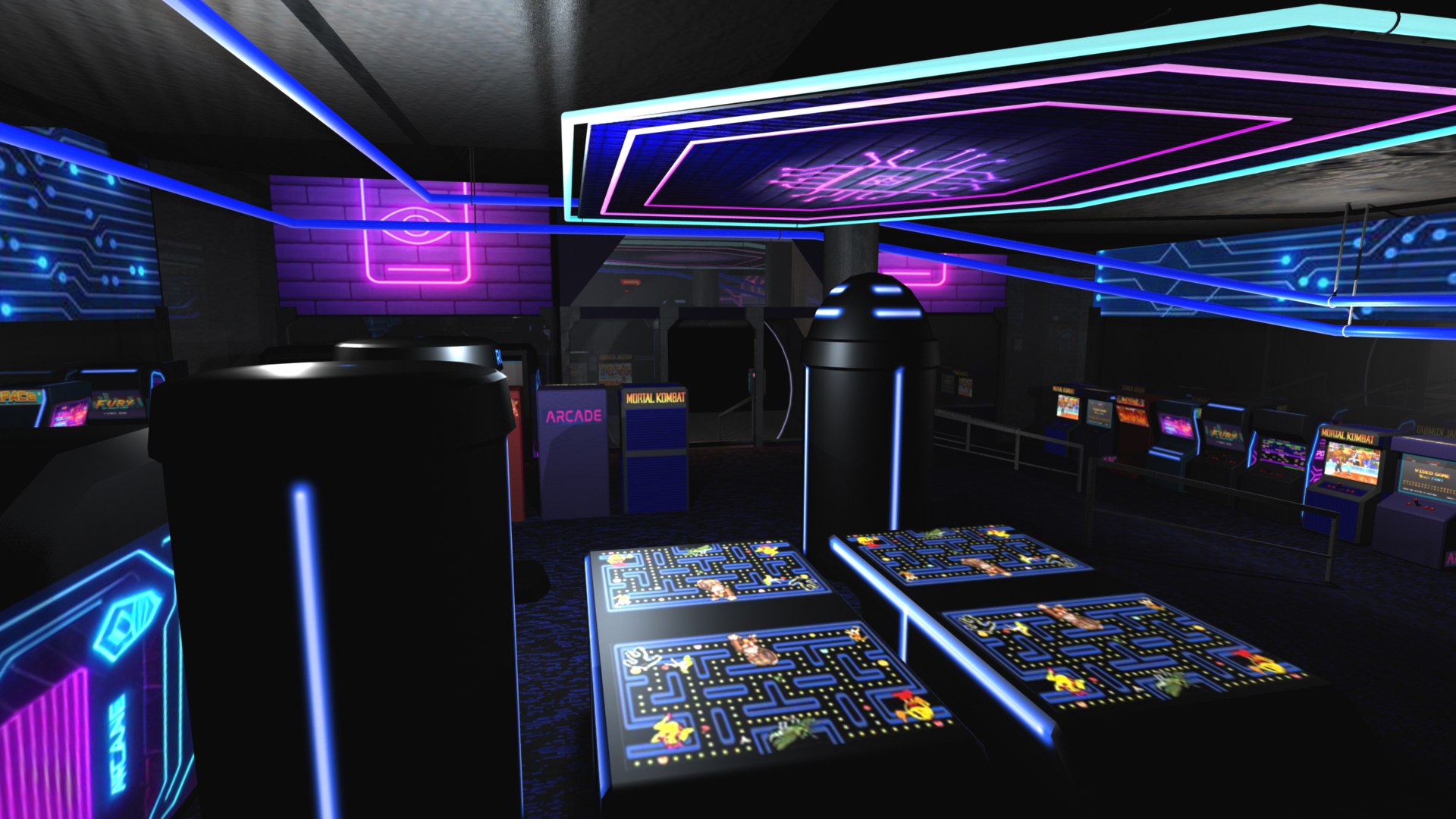 3D Cyber Arcade - TurboSquid 2422482