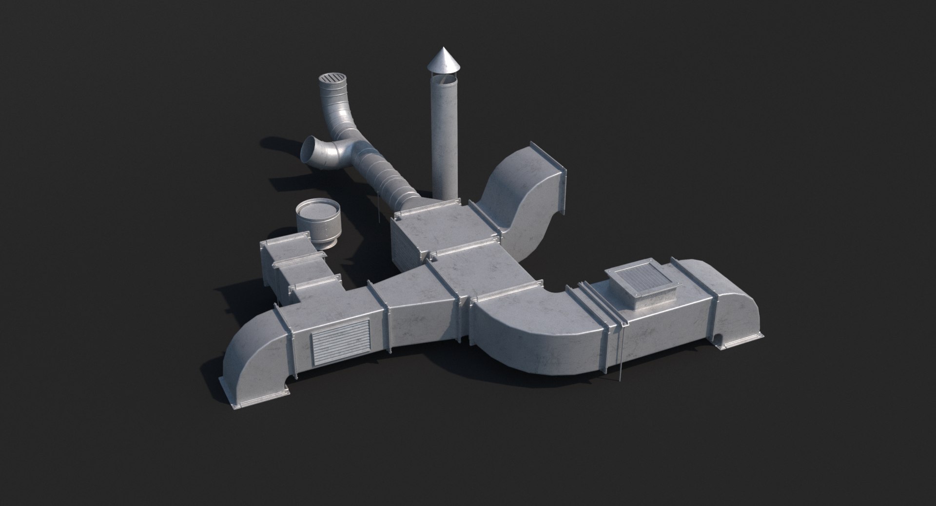 3D air duct model - TurboSquid 1399565