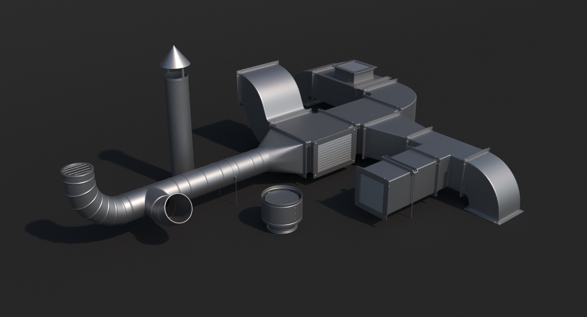 3D Air Duct Model - TurboSquid 1399565