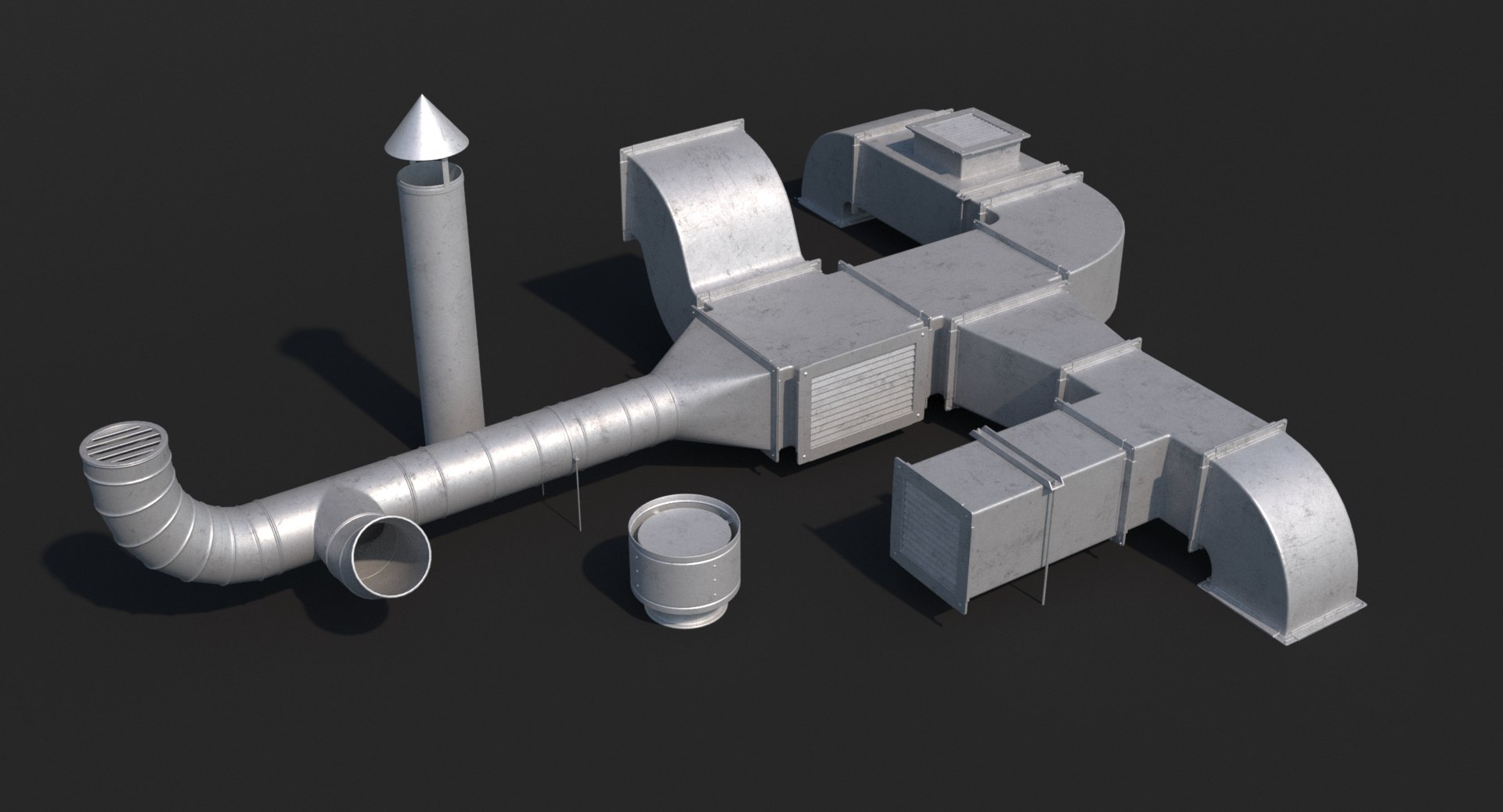 3D Air Duct Model - TurboSquid 1399565