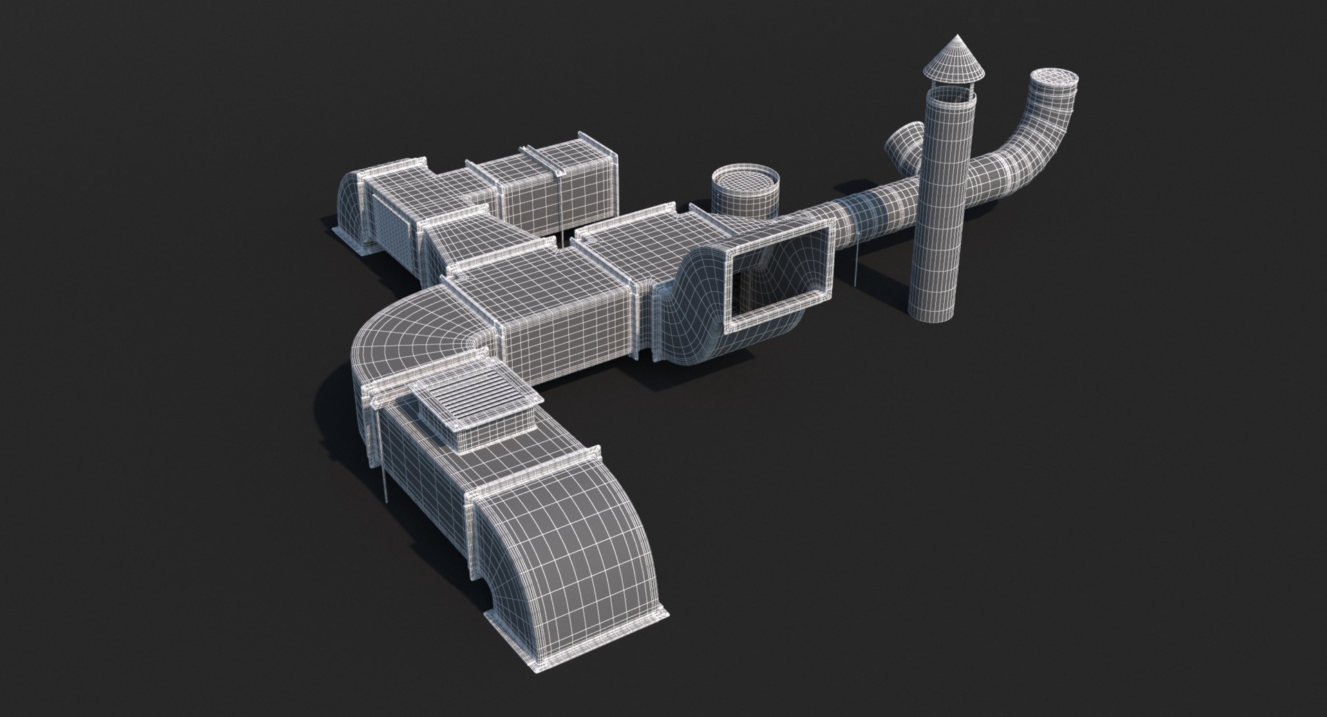 3D air duct model - TurboSquid 1399565