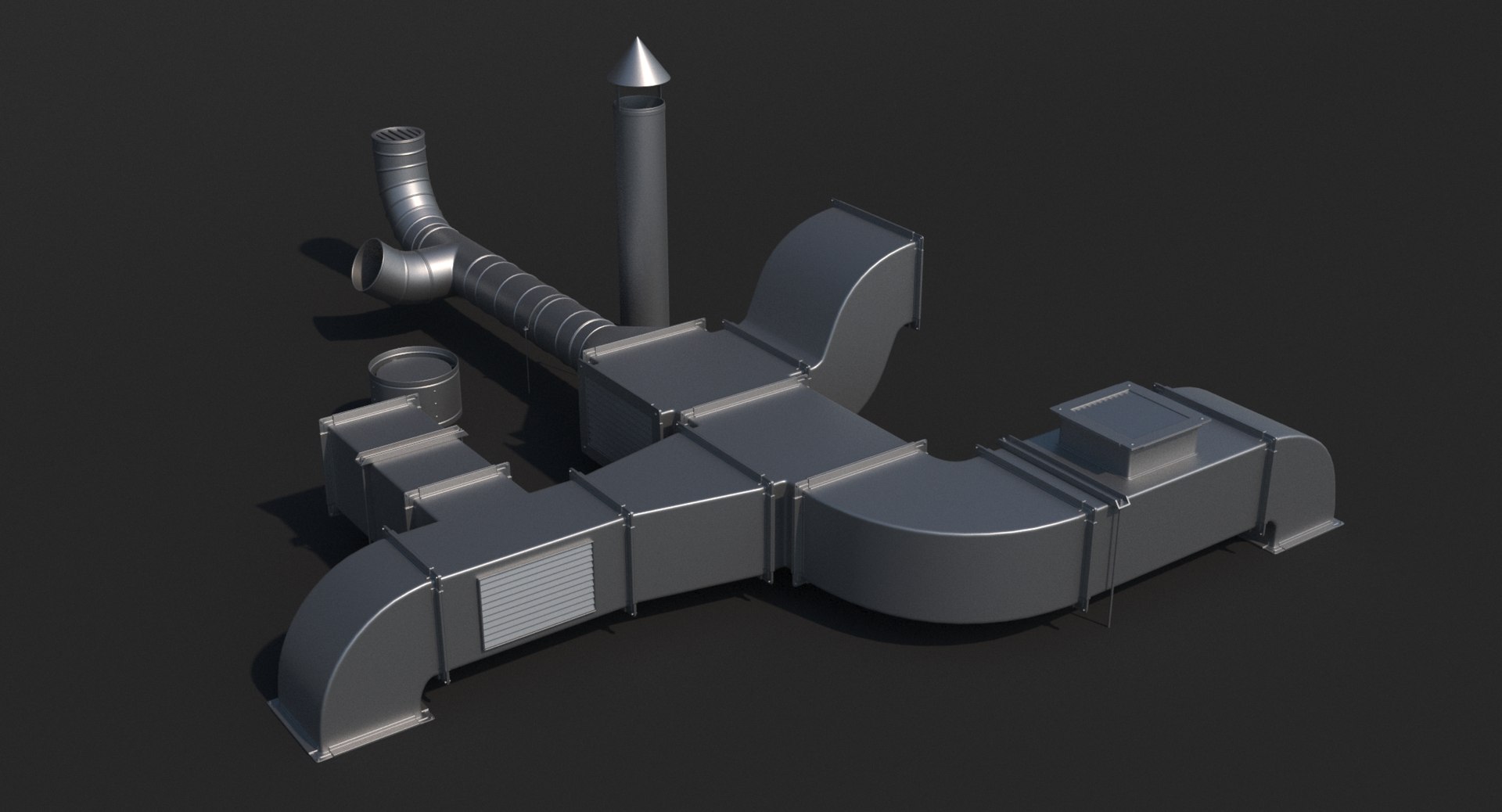 3D Air Duct Model - TurboSquid 1399565