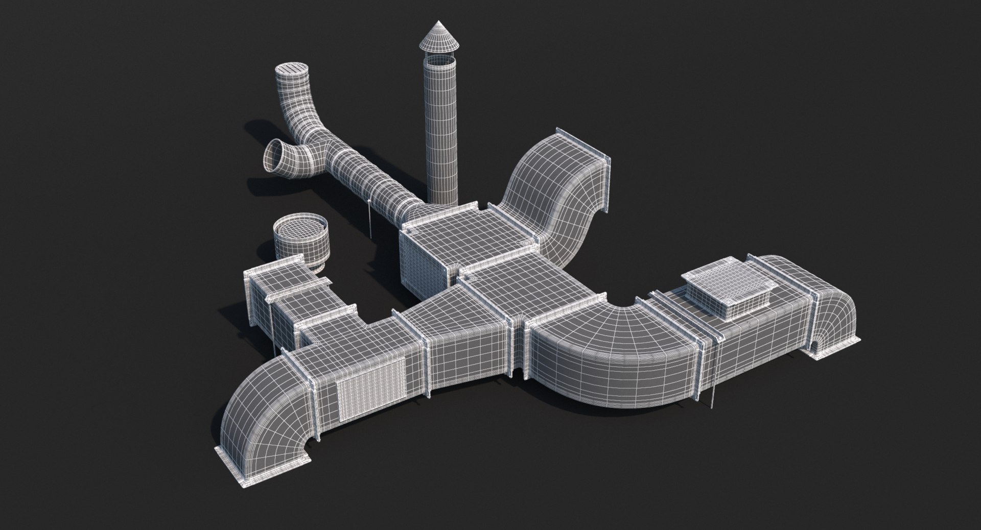 3D air duct model - TurboSquid 1399565
