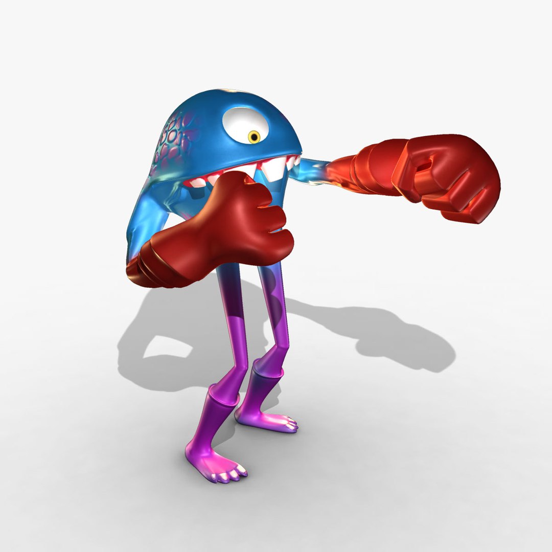 Boxer Alien Rigged 3d 3ds