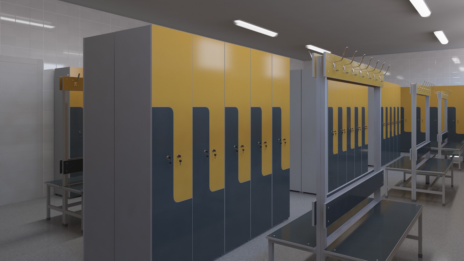 3D Locker Room 4 - TurboSquid 2014475