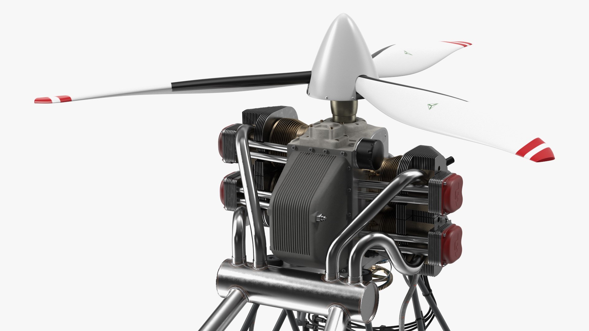 3D Model Aircraft Engine With Propeller - TurboSquid 2270547