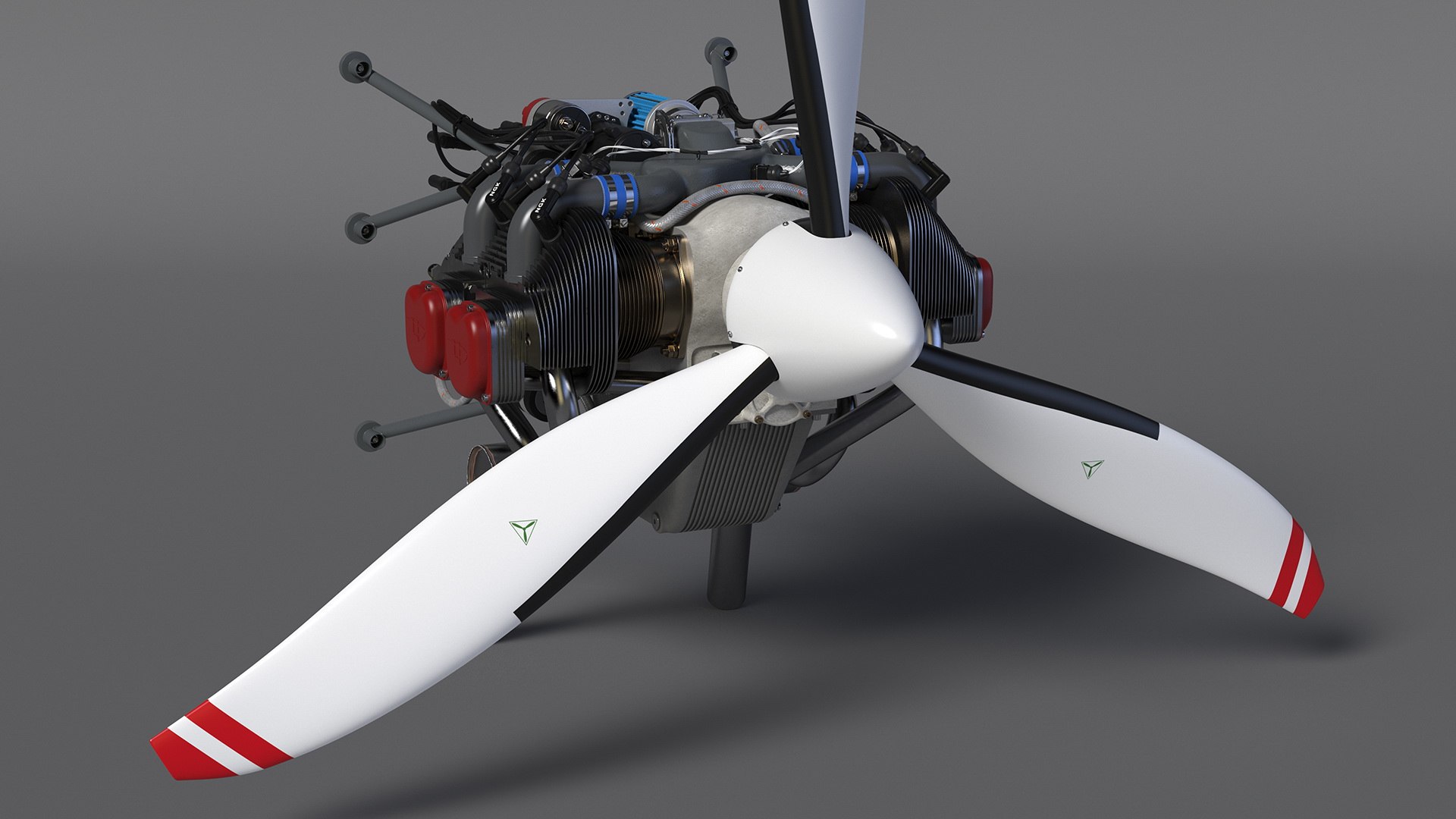 3D Model Aircraft Engine With Propeller - TurboSquid 2270547