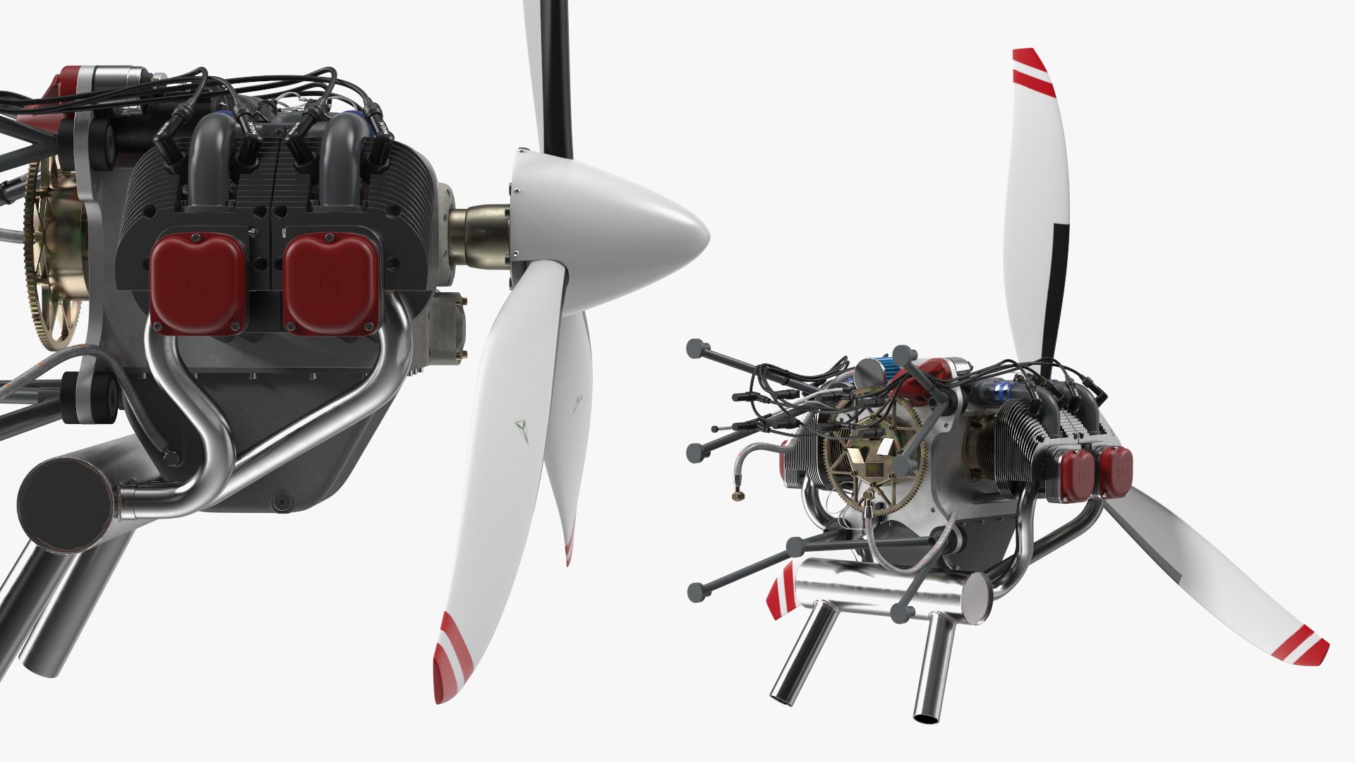 3D Model Aircraft Engine With Propeller - TurboSquid 2270547