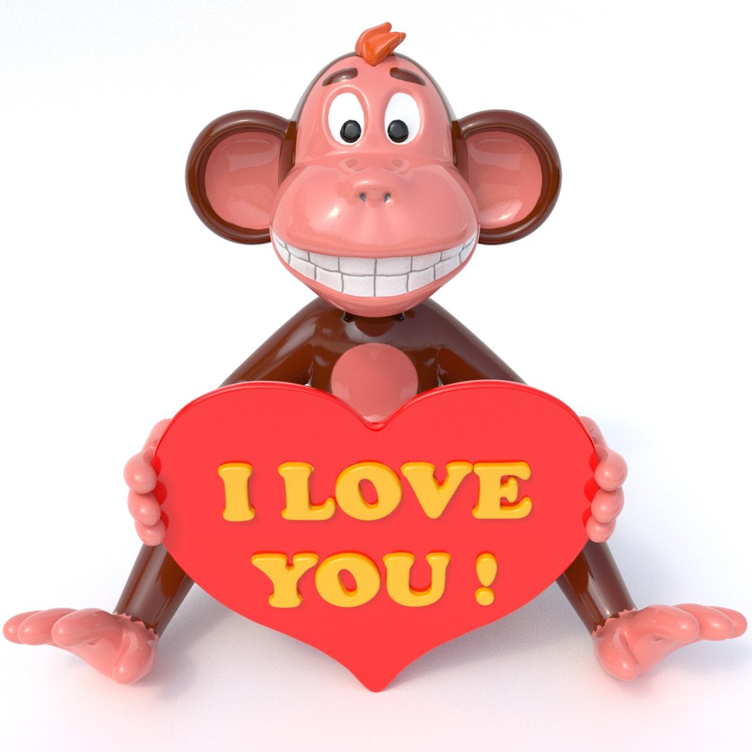 3d Model Of Monkey Love