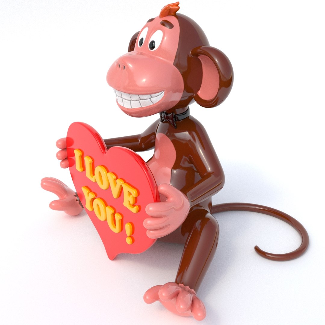 3d Model Of Monkey Love