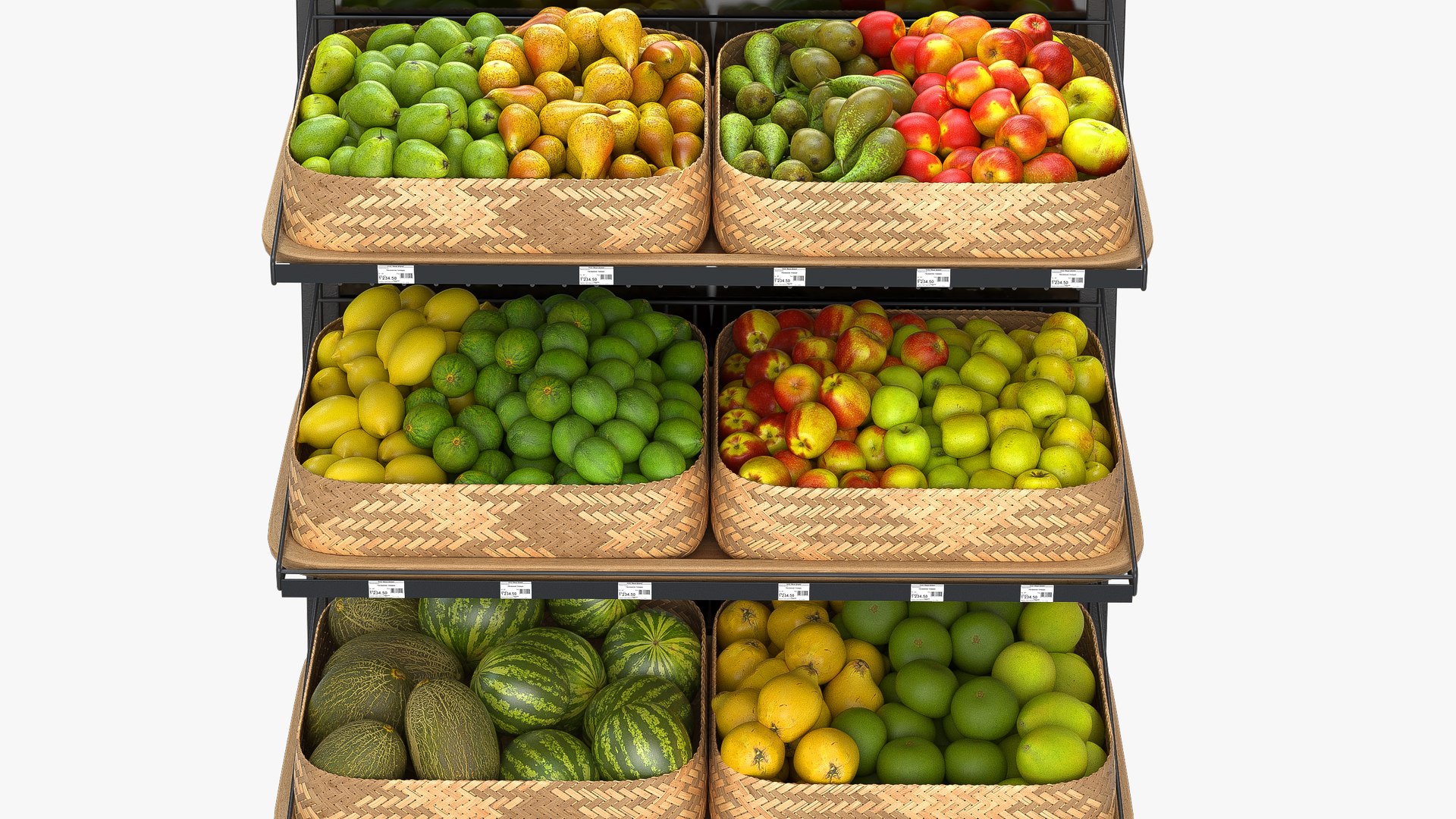 3D Shelves With Fruits Model - TurboSquid 2290100