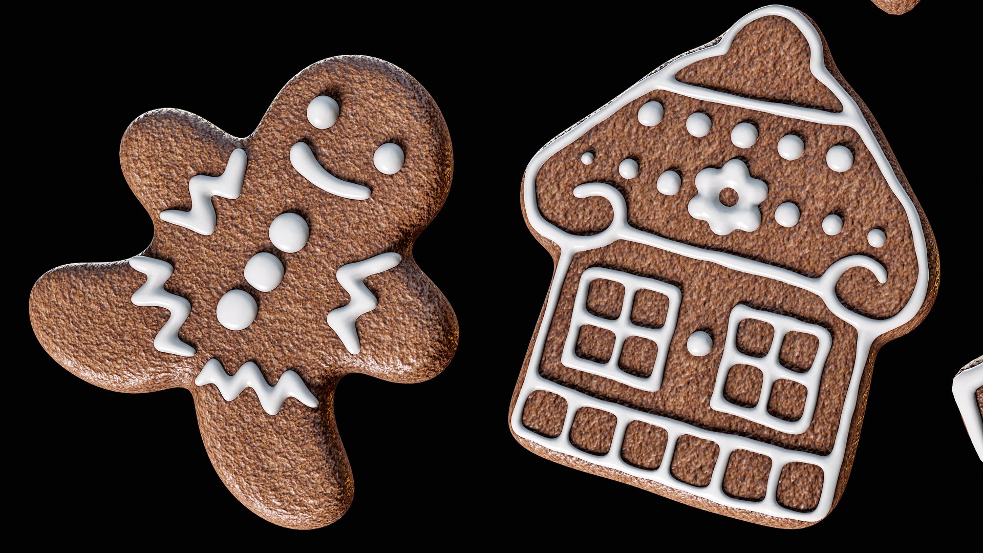 3D Model X5 Gingerbread Cookies PBR Christmas Collection - TurboSquid ...