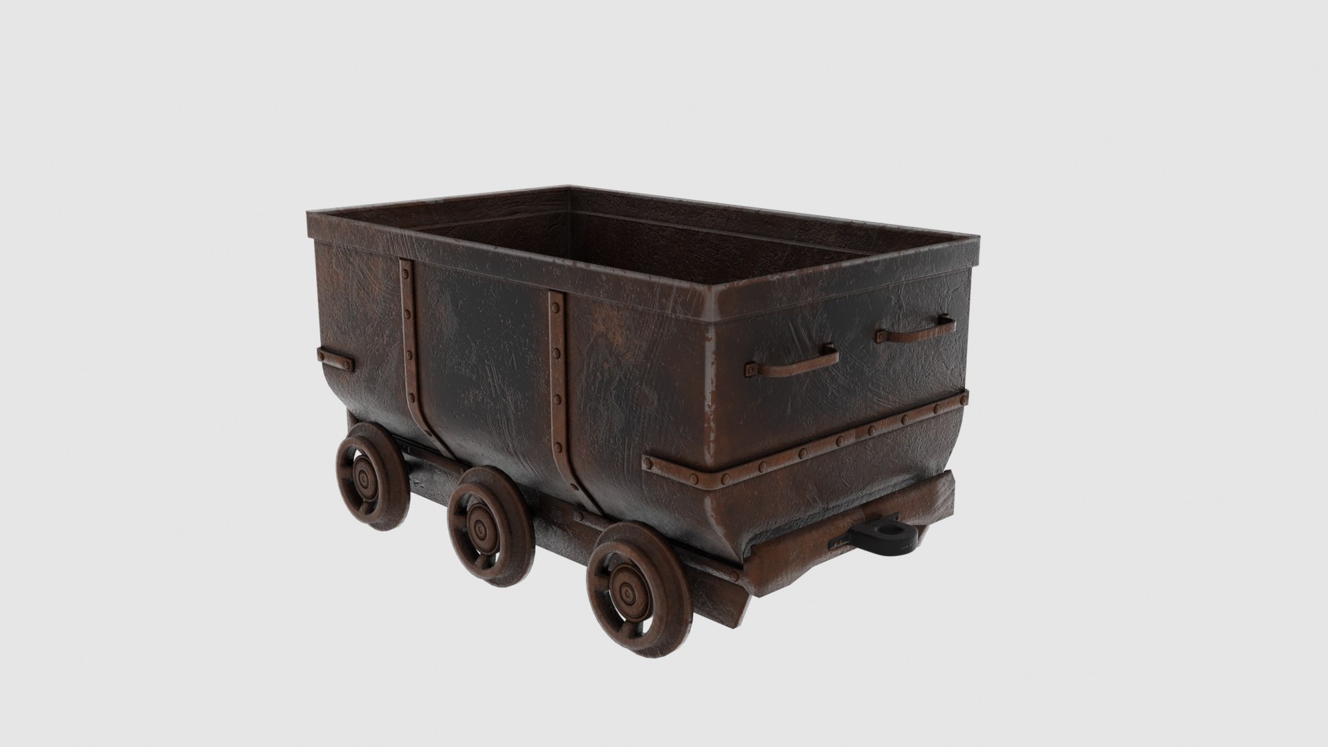 3D Old Rusty Minecart - TurboSquid 2064508