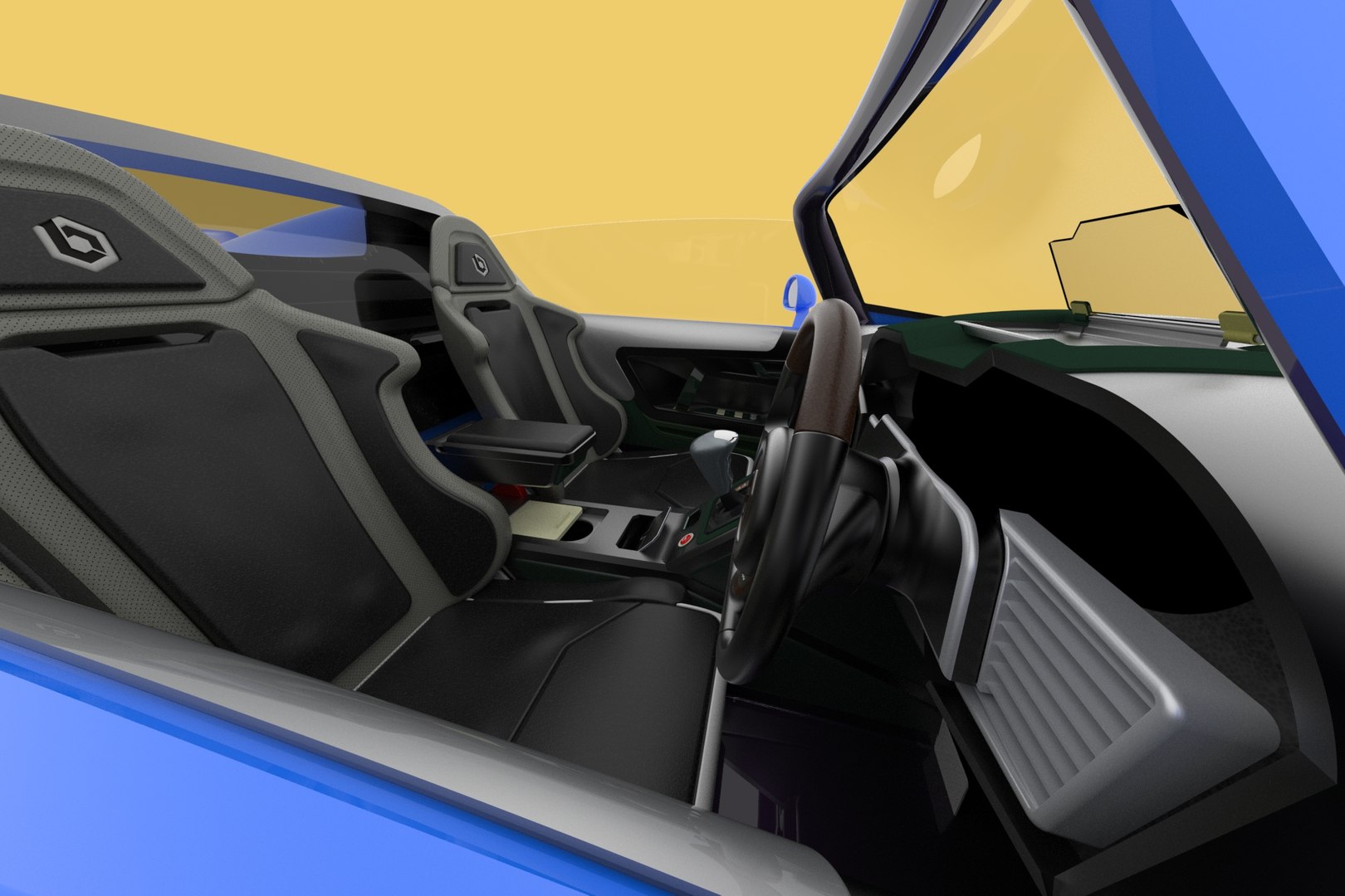 3D GENERIC ELECTRIC SPORT CAR INTERIOR SEDAN COUPE EV CONVERTIBLE ...