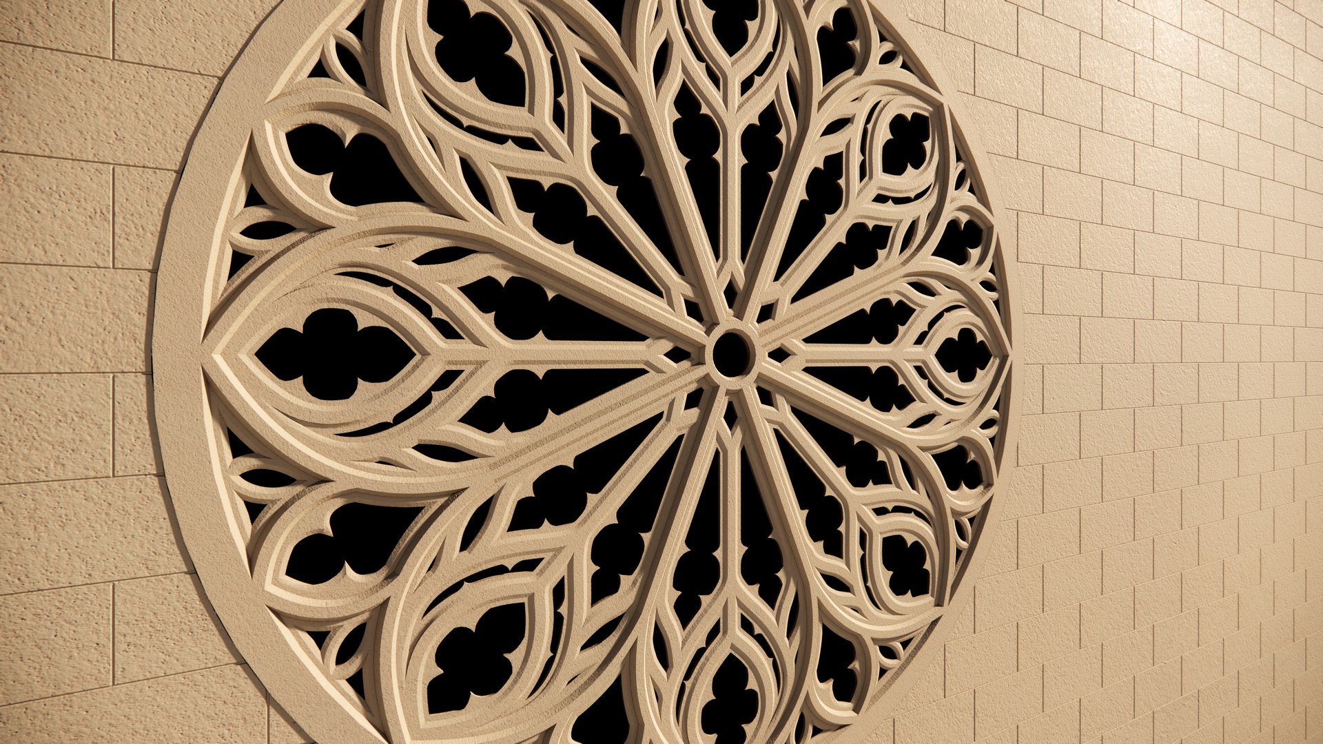 Gothic Rose Window 3D Model - TurboSquid 1981128
