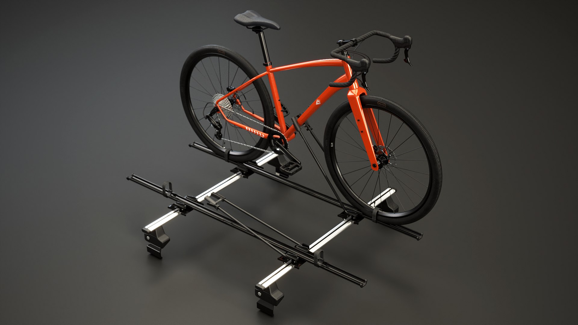 3D Gravel Bicycle With Roof Rack Model - TurboSquid 2265846