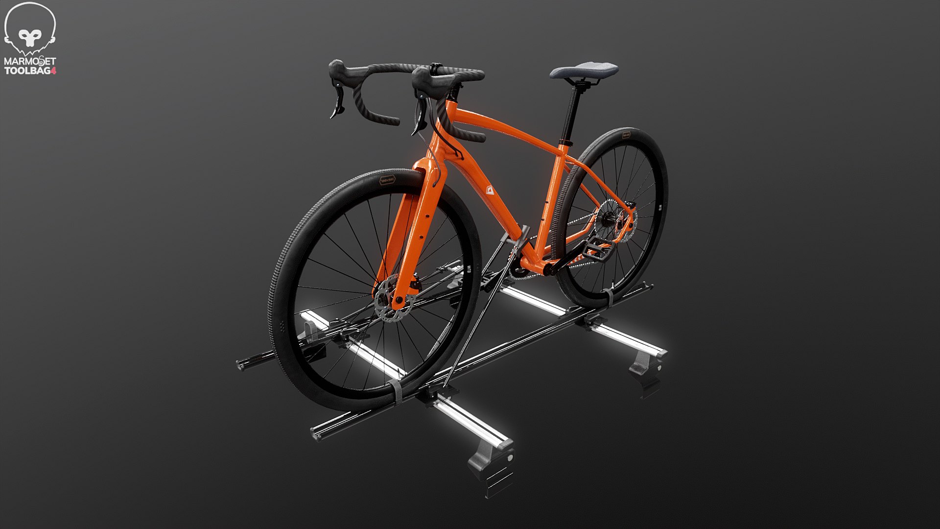 3D Gravel Bicycle With Roof Rack Model - TurboSquid 2265846