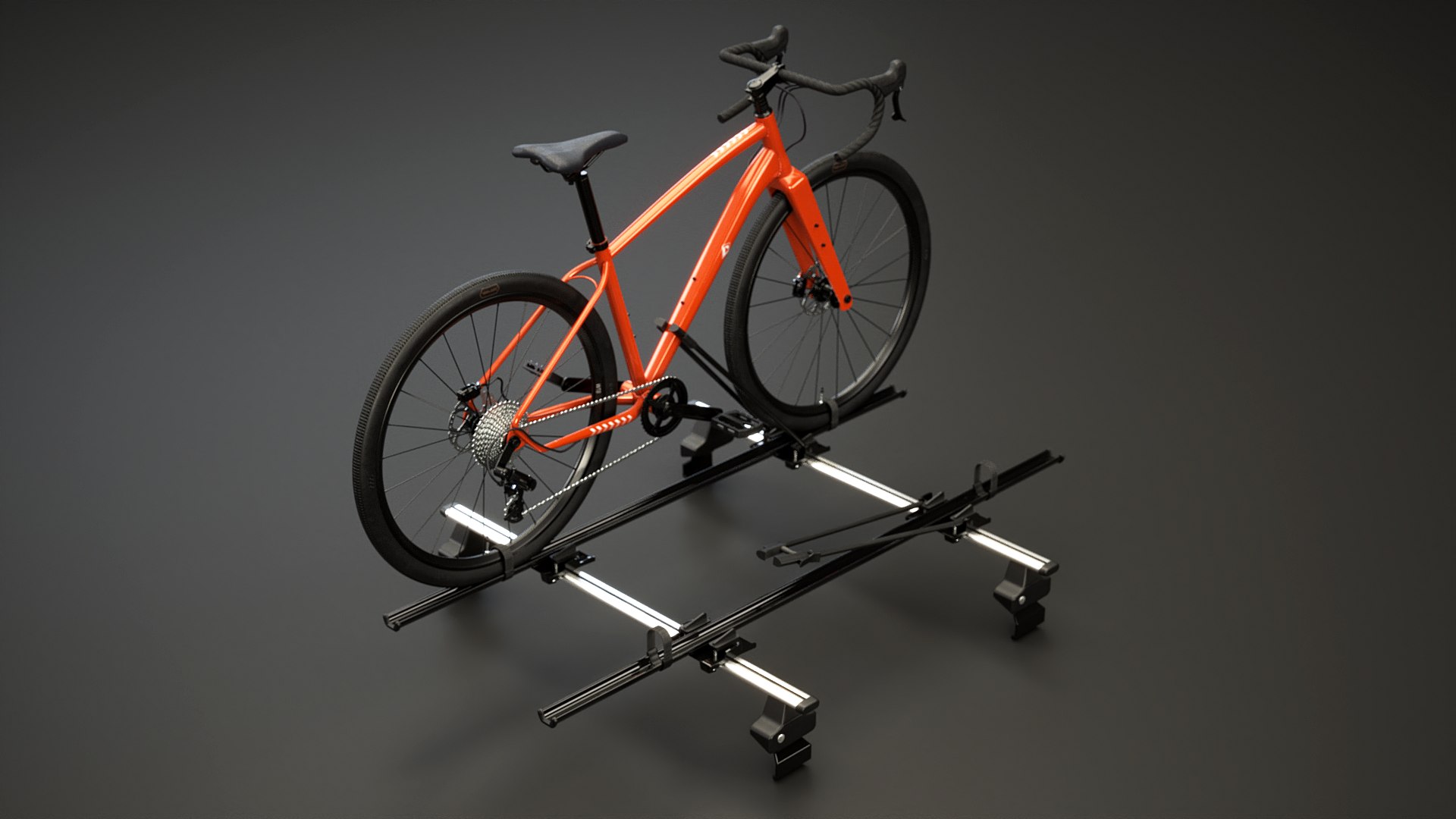 3D Gravel Bicycle With Roof Rack Model - TurboSquid 2265846