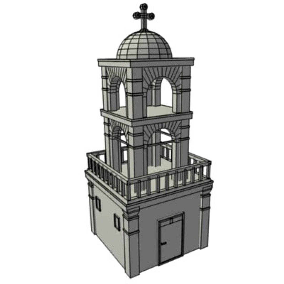 Greek Buildings 3d Model