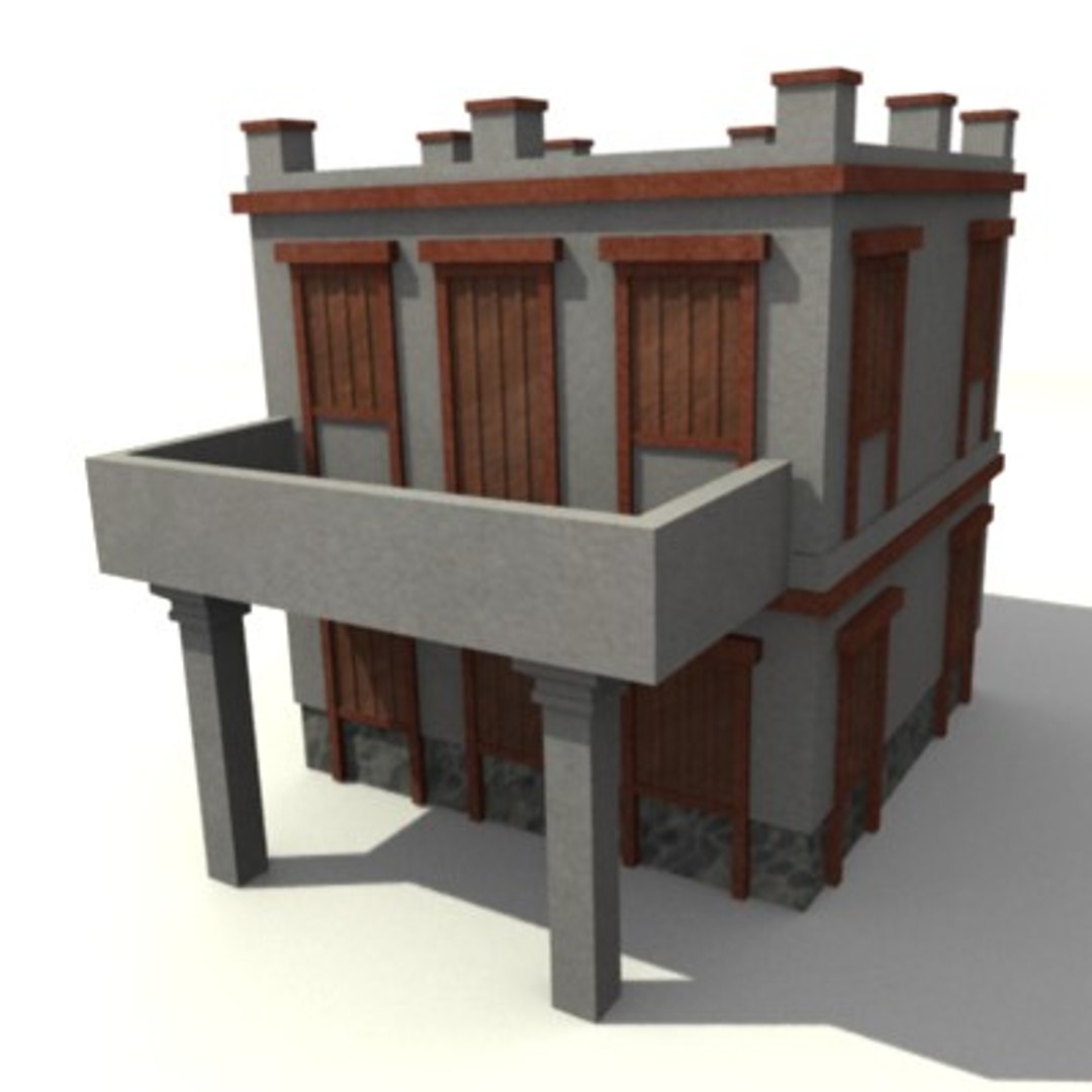 Greek Buildings 3d Model