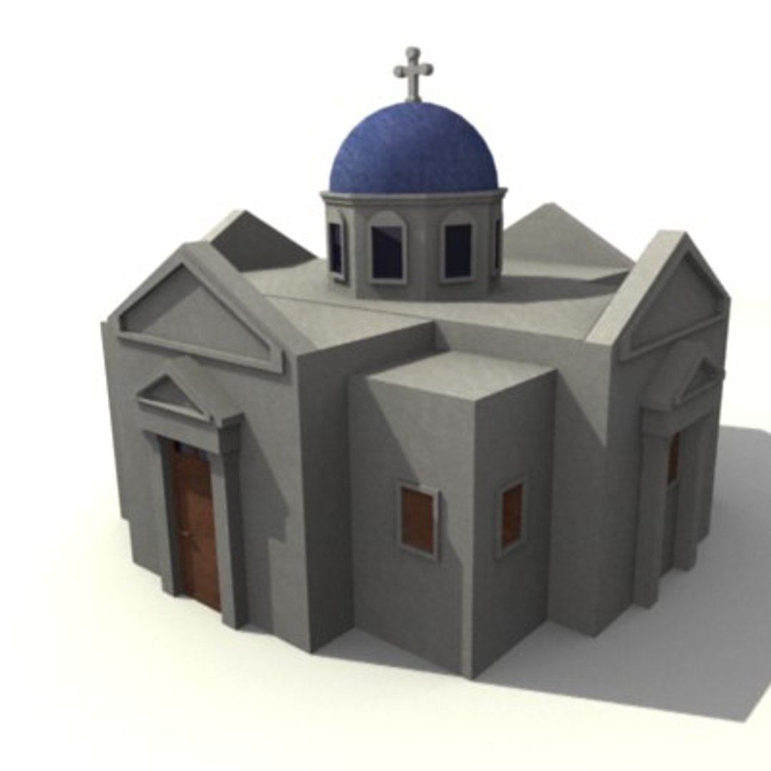 Greek Buildings 3d Model
