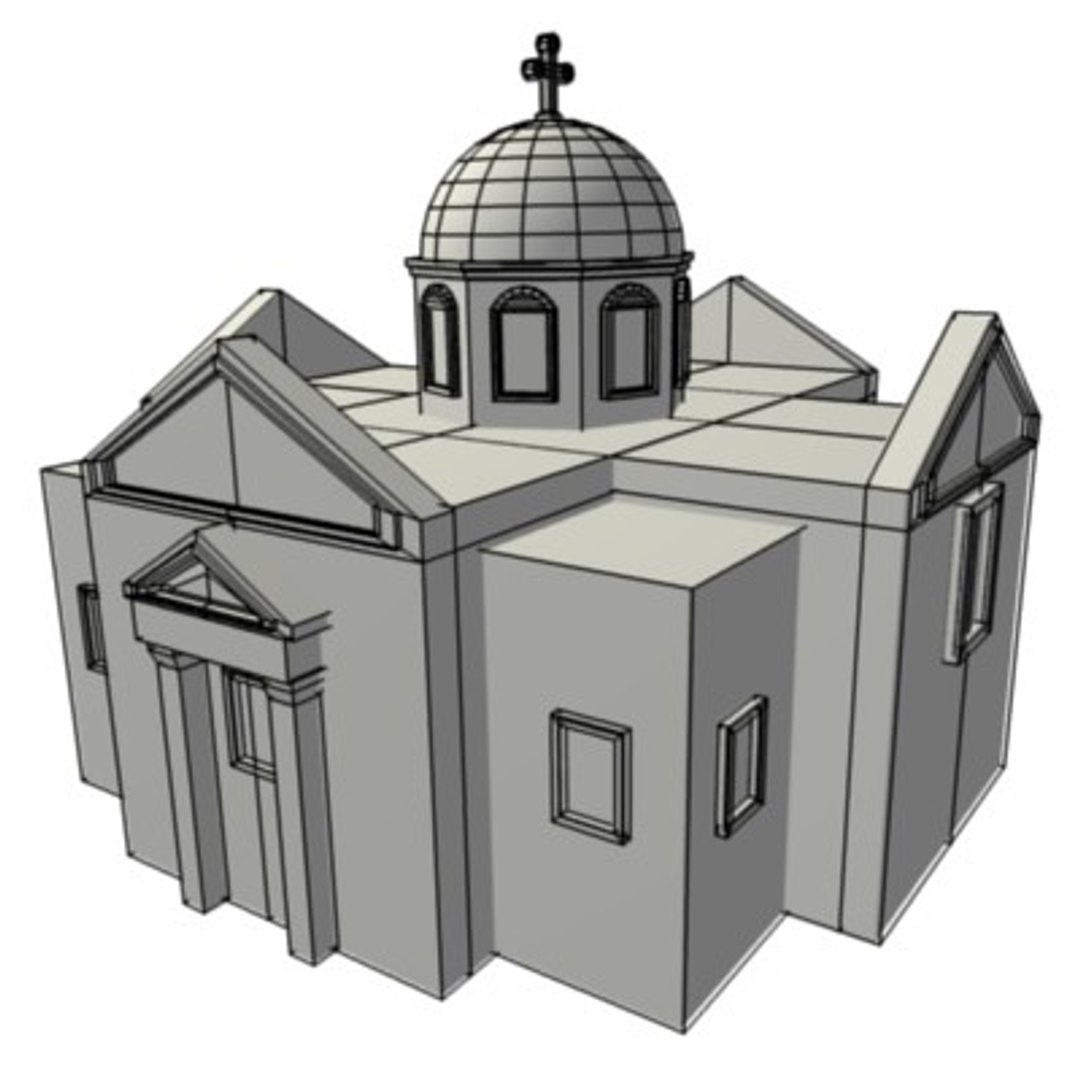 Greek Buildings 3d Model