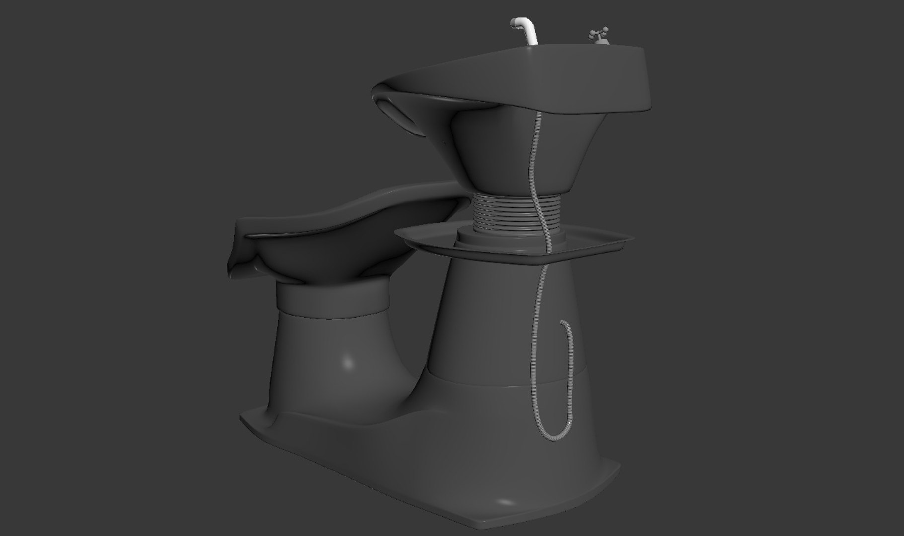 3d Model Hair Wash Stylist