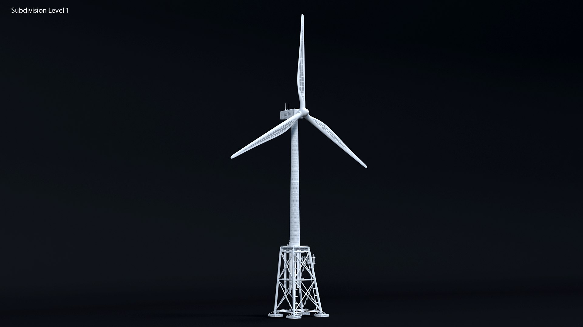 3D Jacket Wind Turbine - TurboSquid 1875026