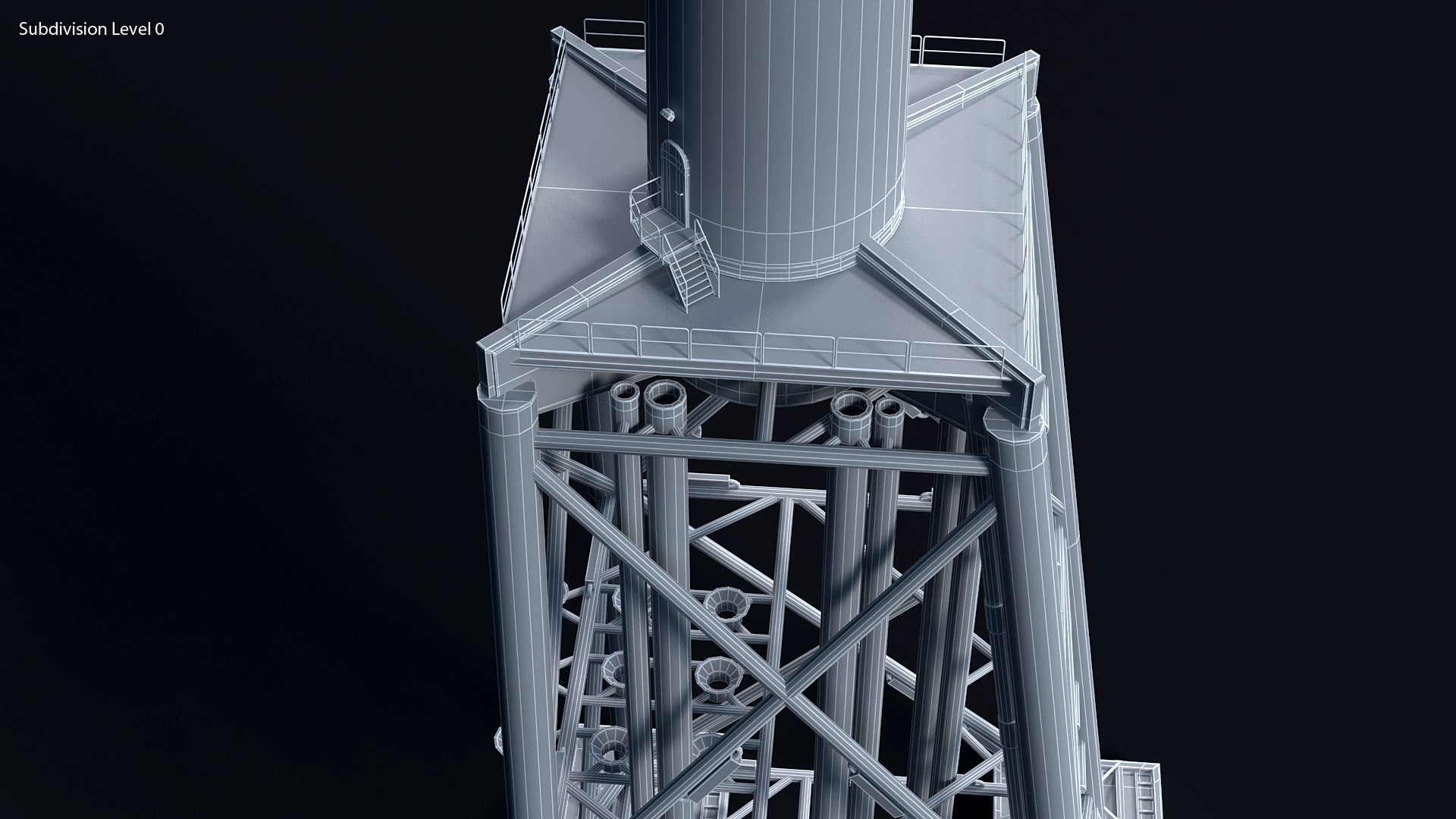 3D Jacket Wind Turbine - TurboSquid 1875026