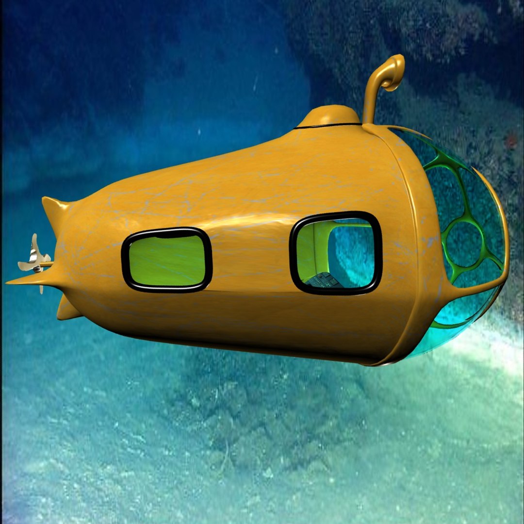 3D Yellow Submersible - TurboSquid 1448203