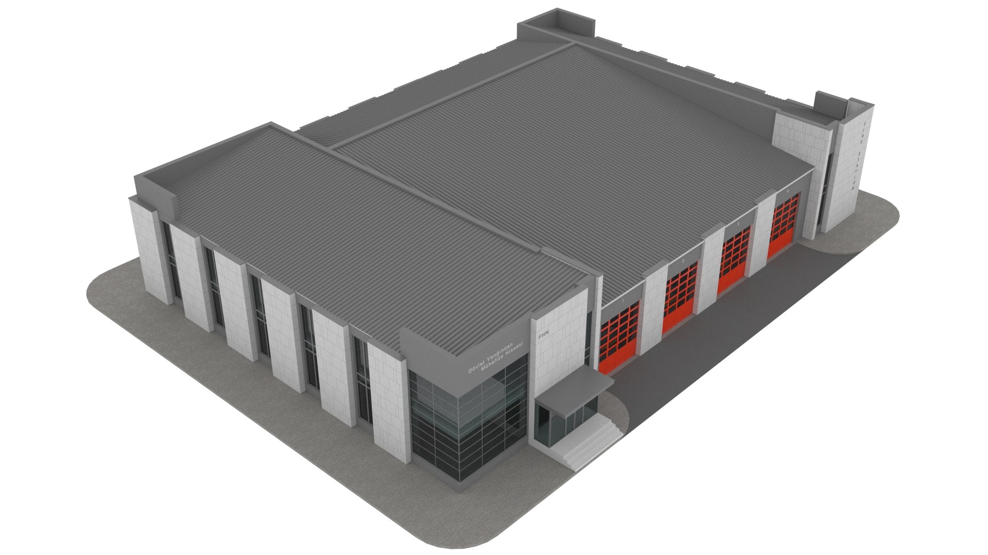 3D Fire Station Model - TurboSquid 2300114