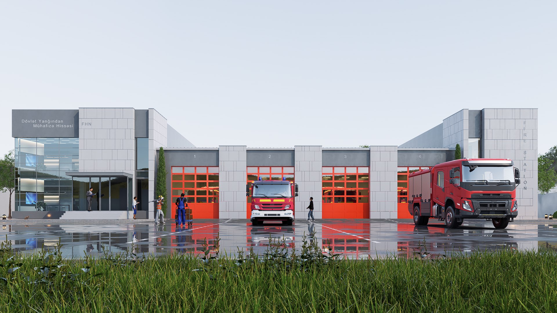 3D Fire Station Model - TurboSquid 2300114