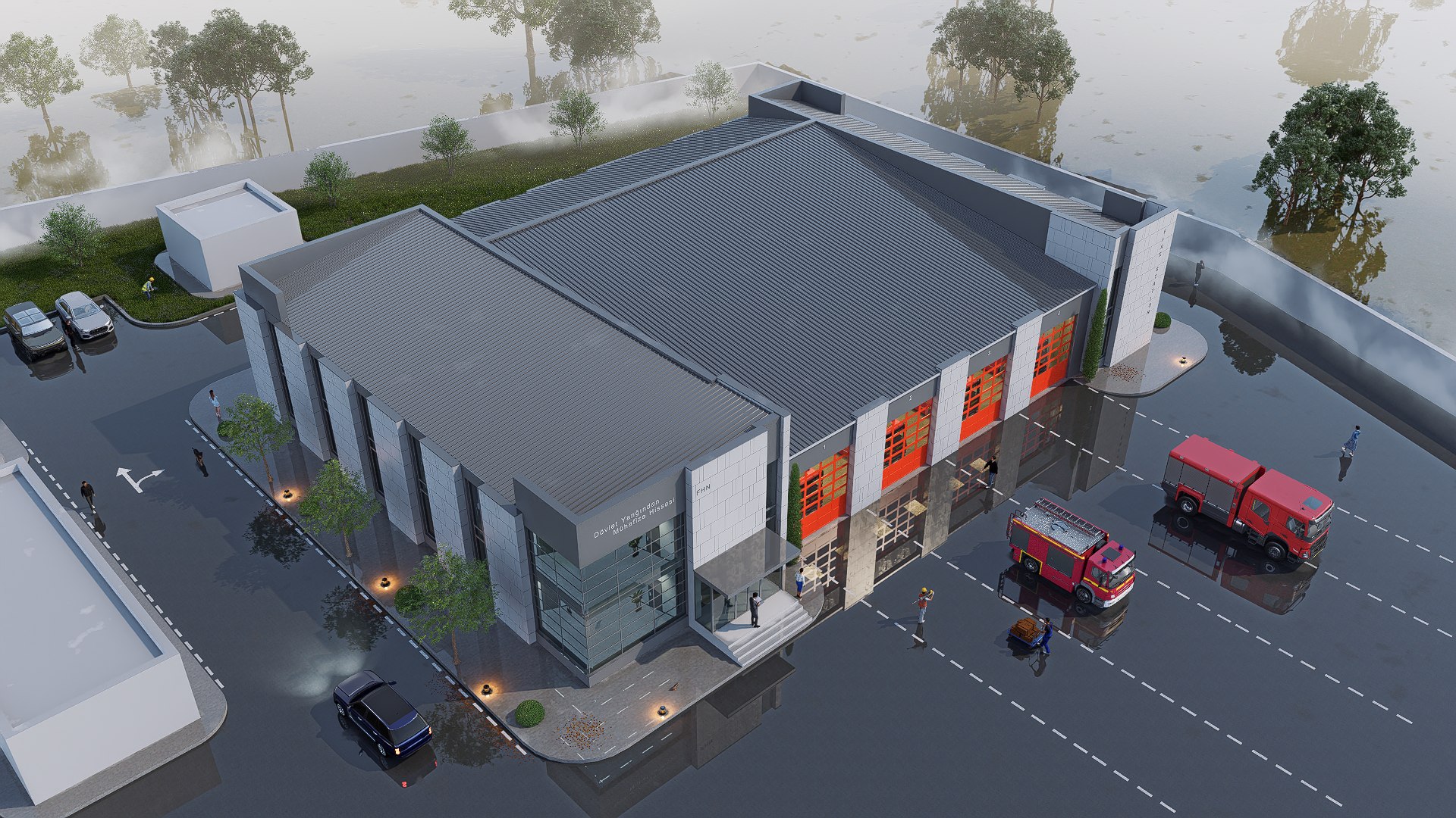 3D Fire Station Model - TurboSquid 2300114