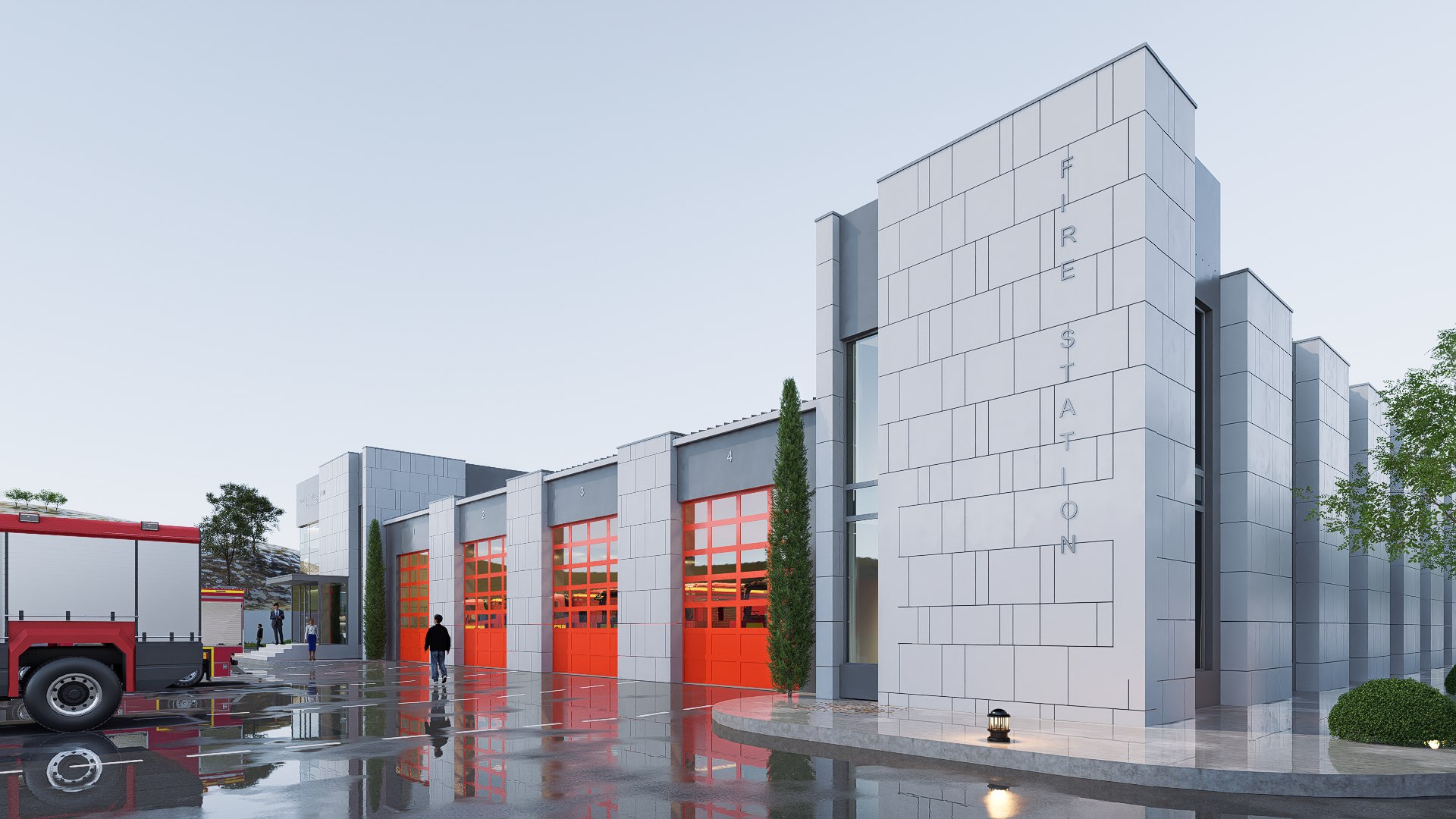 3D Fire Station Model - TurboSquid 2300114