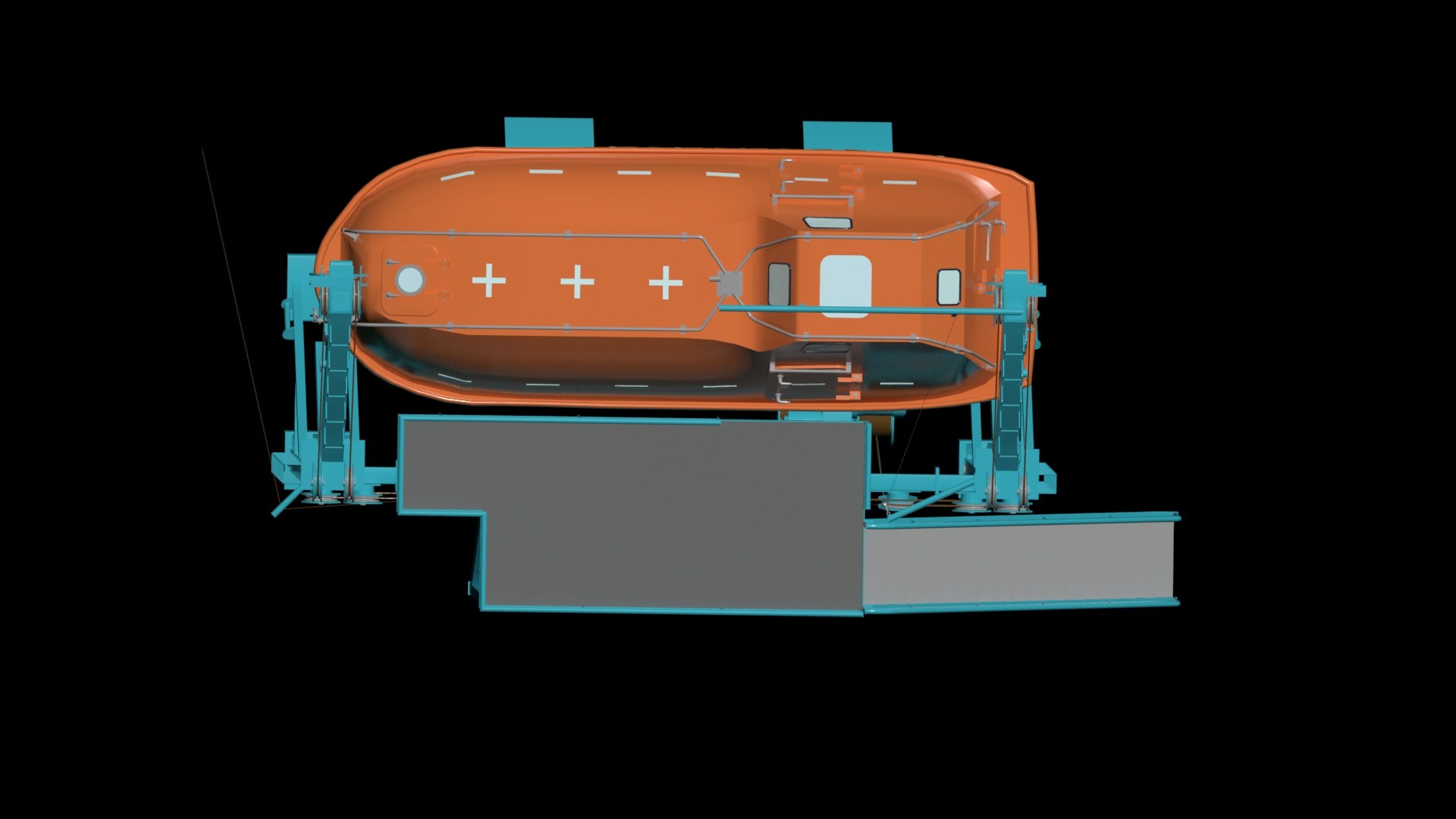 3D Lifeboat SB - TurboSquid 2340370