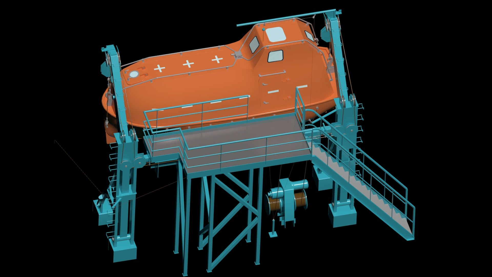 3D Lifeboat SB - TurboSquid 2340370